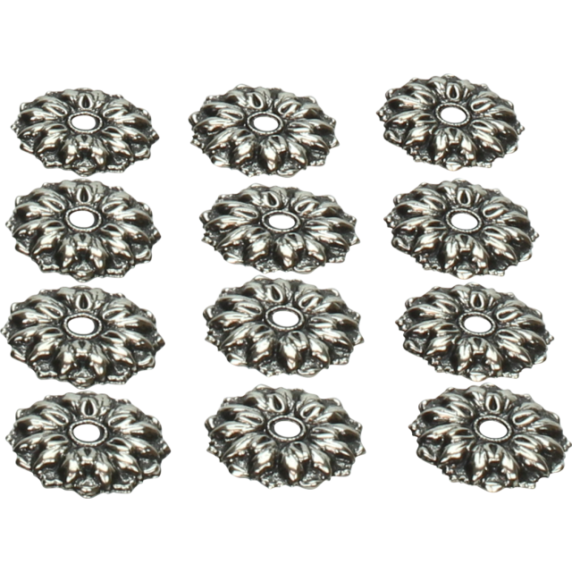 Rosette Set, Antique Silver 1"